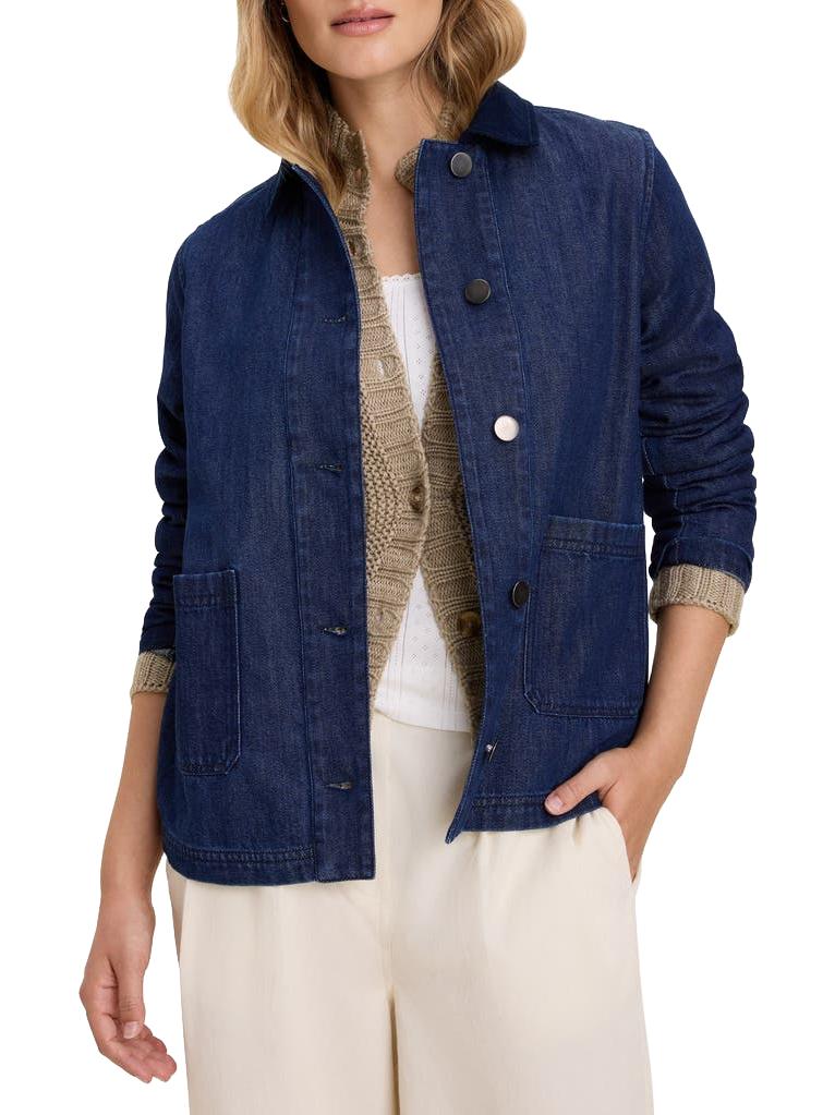 NZ BY NIC AND ZOE Denim Trucker Jacket with Patch Pockets